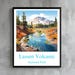 Lassen Volcanic National Park - Travel Poster - Modern Style Art Print ...