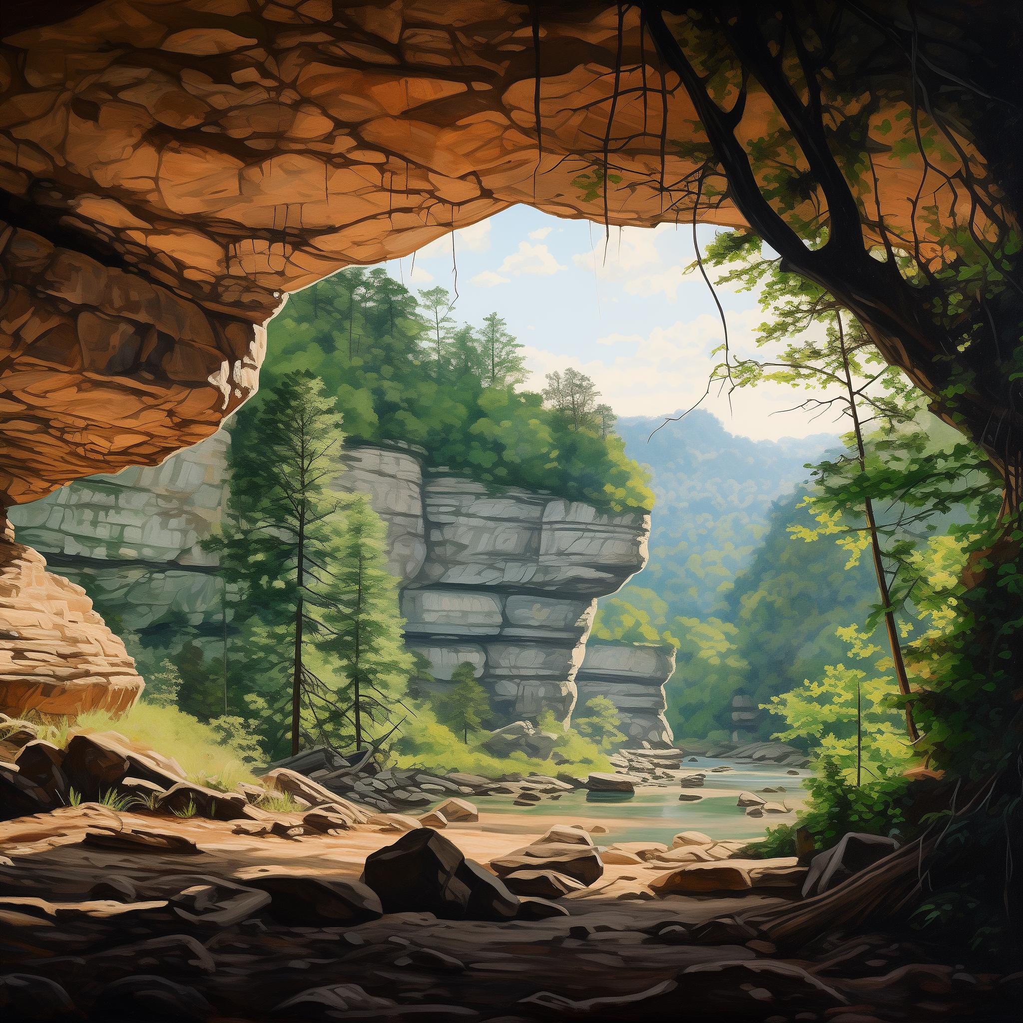 Red River Gorge State Park - Travel Poster - Art Print - Hiking Trip ...