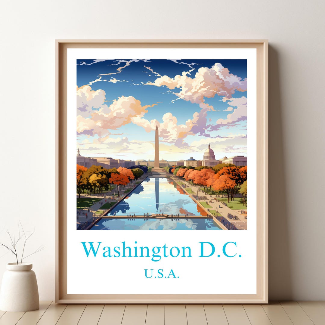 Washington, D.C. - Monument - Travel Posters - Nations Capital - Art ...