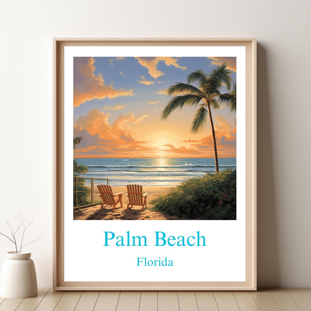 Palm Beach, Florida - Travel Posters - Beach Home Art Print - South ...