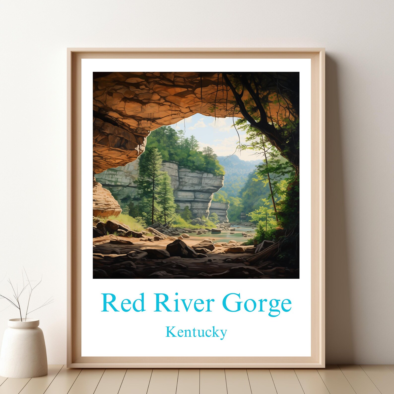 Red River Gorge State Park - Travel Poster - Art Print - Hiking Trip ...