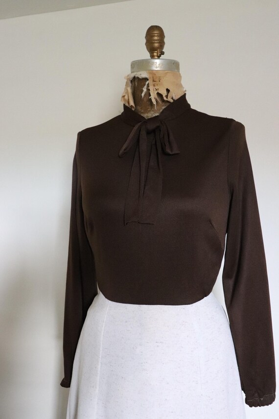1970’s Secretary front bow tie vintage dress - Gem