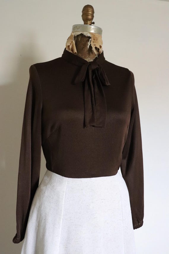 1970’s Secretary front bow tie vintage dress - Gem