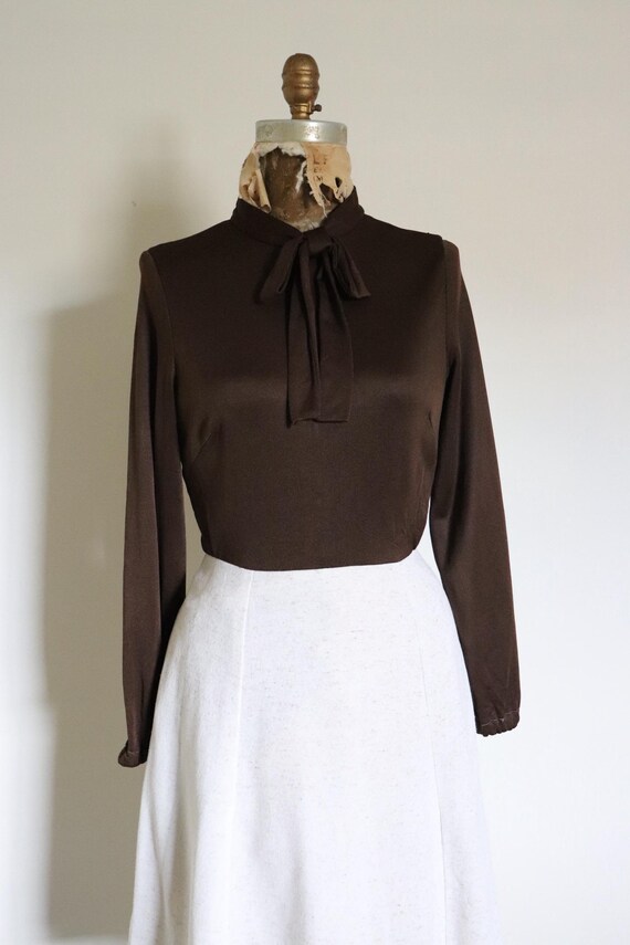 1970’s Secretary front bow tie vintage dress - Gem
