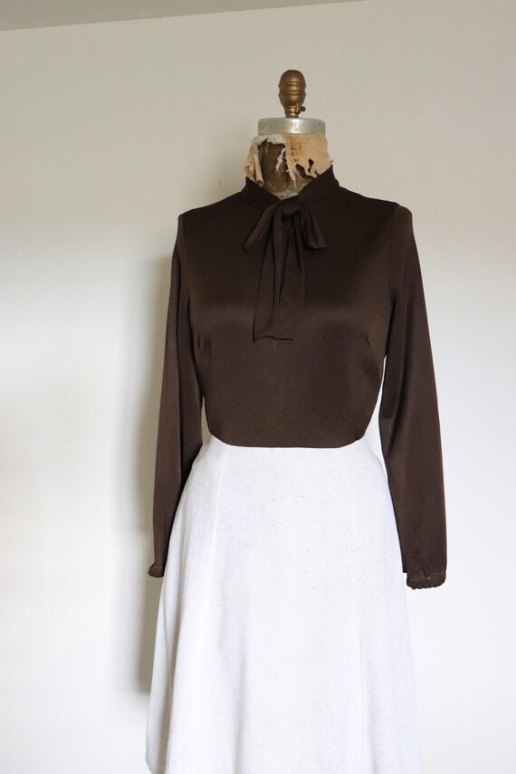 1970’s Secretary front bow tie vintage dress - Gem