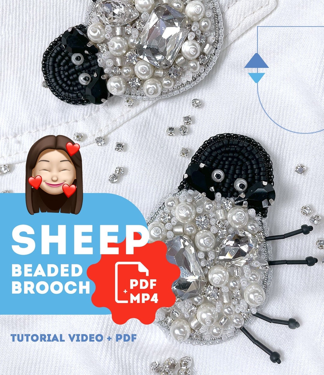 Sheep Bead Embroidery Tutorial. Seed Bead Brooch Tutorial. DIY Craft ...