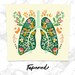 Floral Lungs Tumbler Wrap, Botanical Respiratory System, Nature ...
