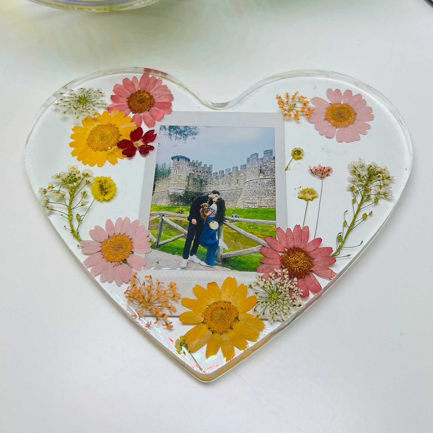 Custom Floral Epoxy Photo Frame - Etsy