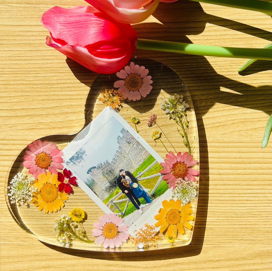 Custom Floral Epoxy Photo Frame - Etsy