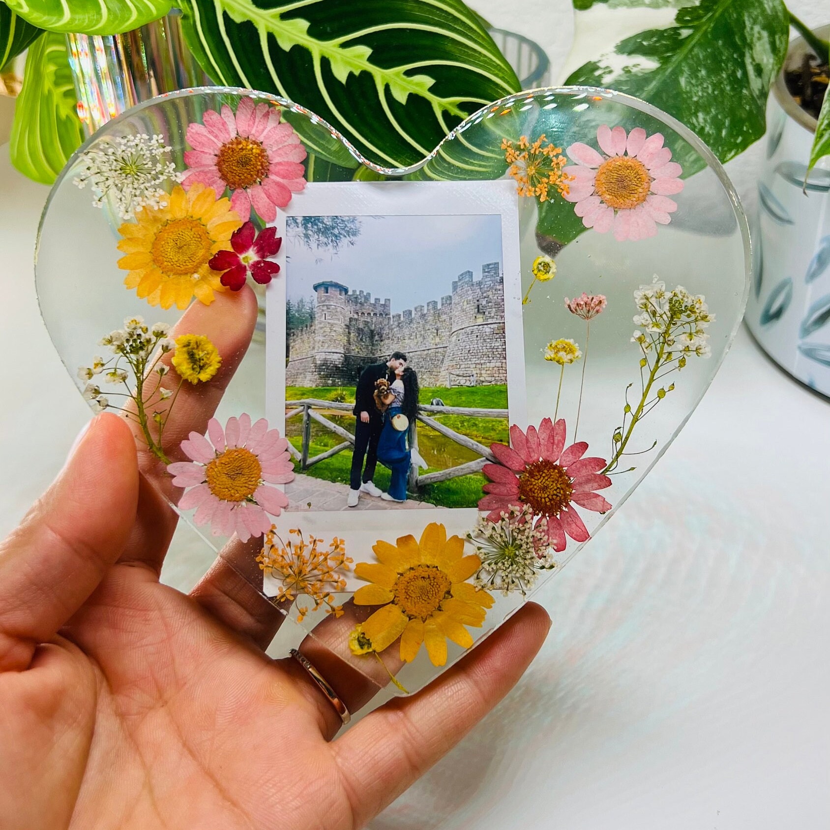 Custom Floral Epoxy Photo Frame - Etsy