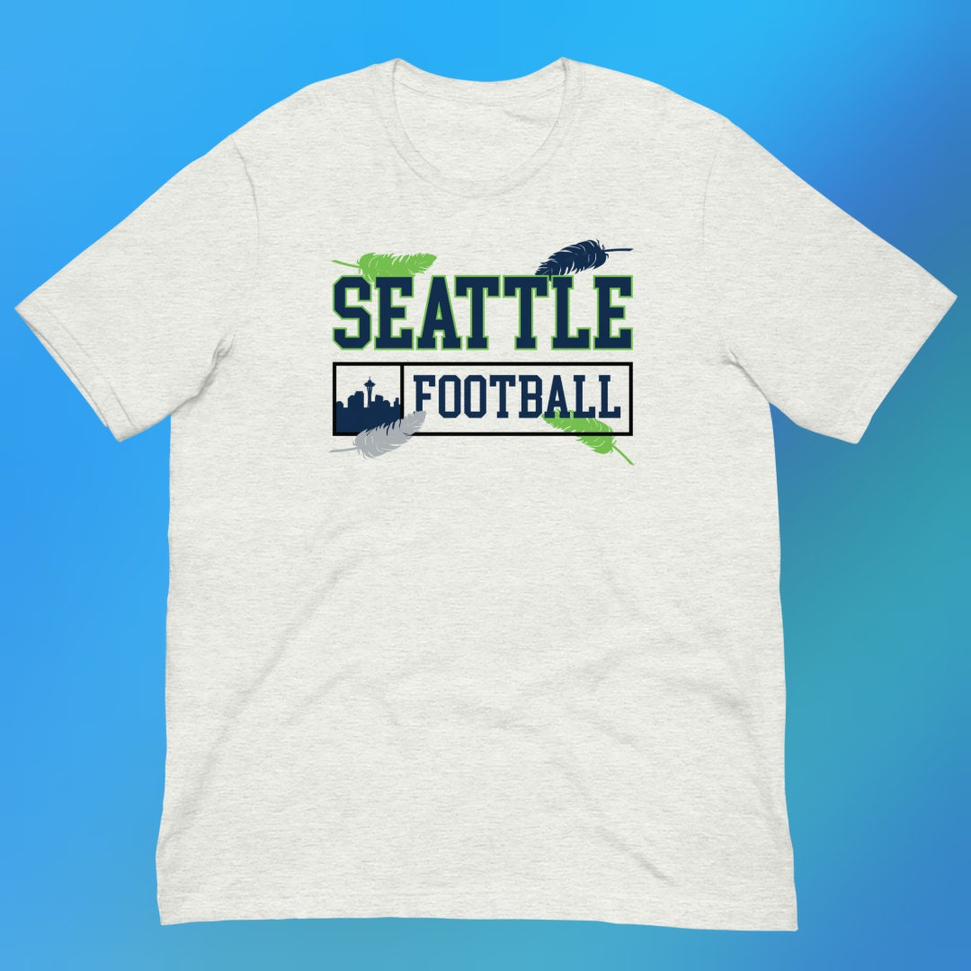 Seattle Football Box With Feathers T-shirt, Gift for Mom, Dad, Family ...