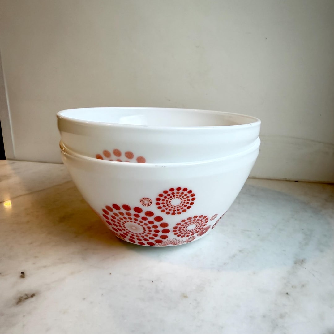 Vintage Pyrex Mixing Bowls: Tickled Pink 100th Anniversary Bowls - Etsy