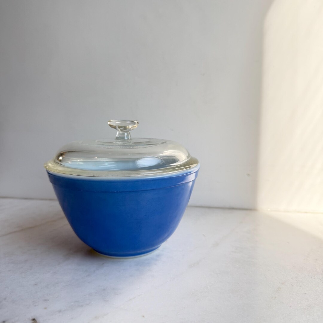 Retro 1970s Blue Pyrex Primary Small Nesting Mixing Bowl #401 (1.5 Pint ...
