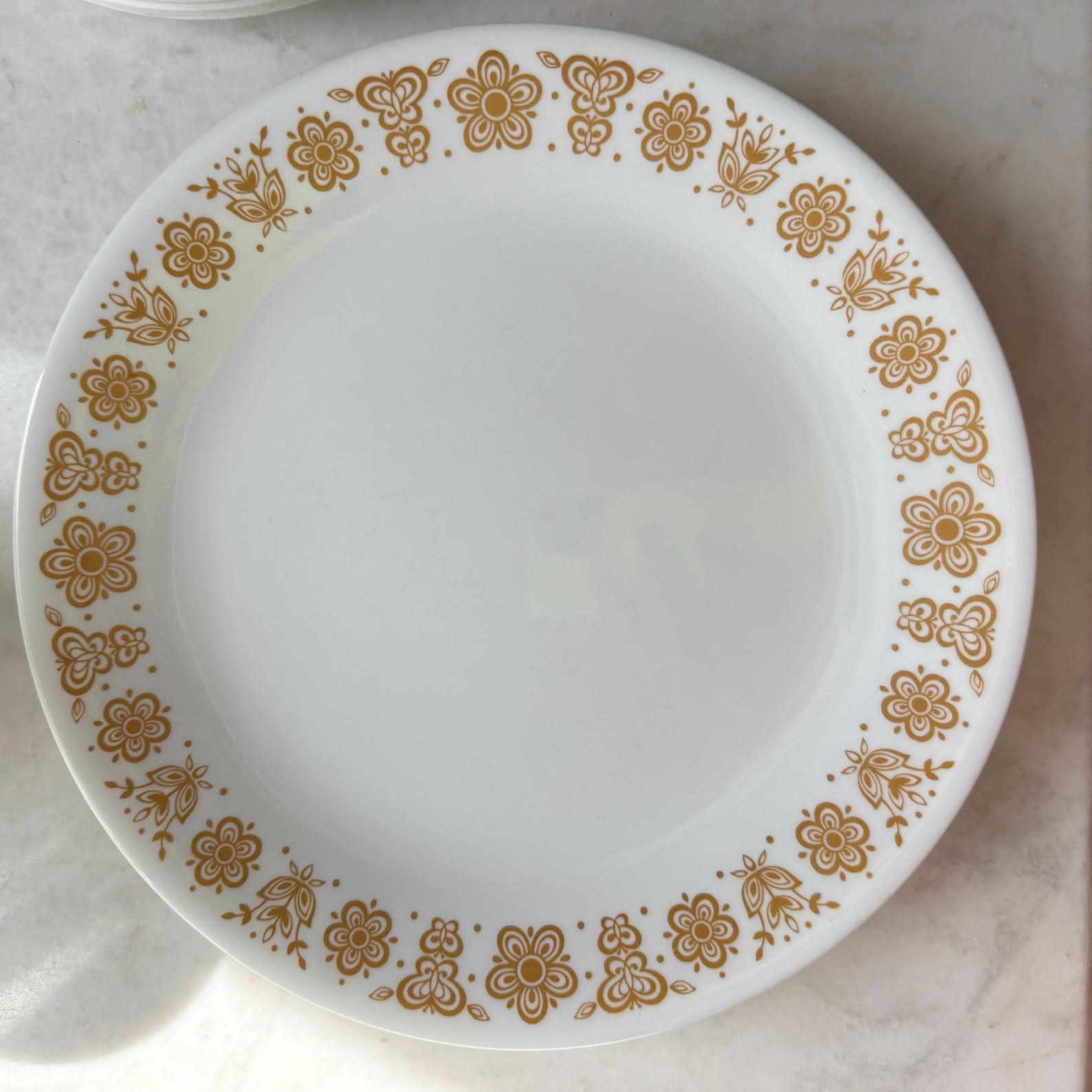 Vintage Corelle Butterfly Gold Floral Dishes: 1970s Dinnerware - Etsy