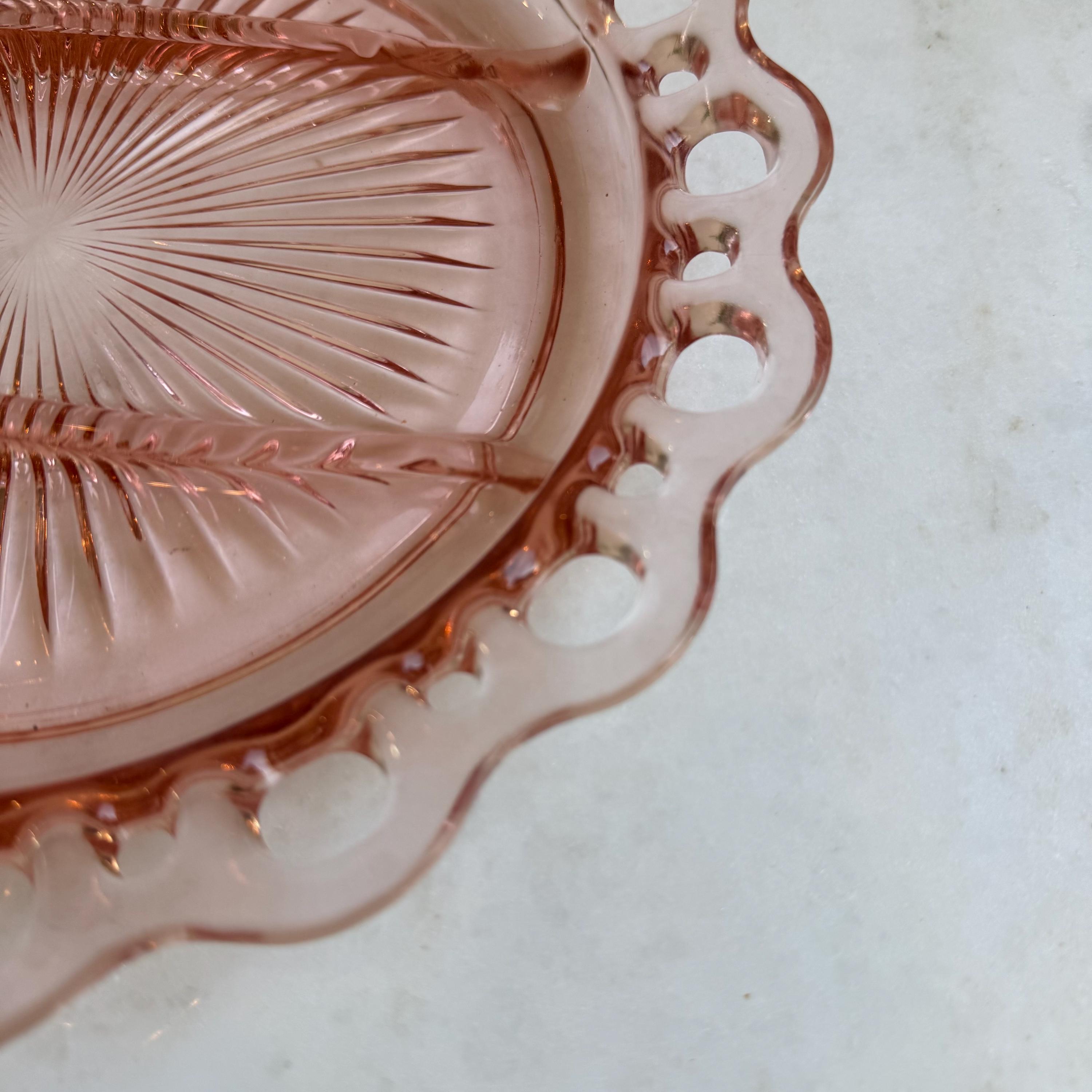 Hocking Glass Company, Old Colony, Lace Edge, Open Lace, Pink ...