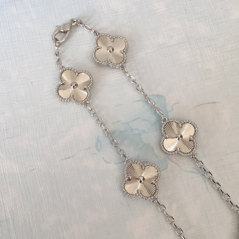 Handmade Van Cleef & Arpels Vintage Alhambra Grosgrain Necklace 18K ...