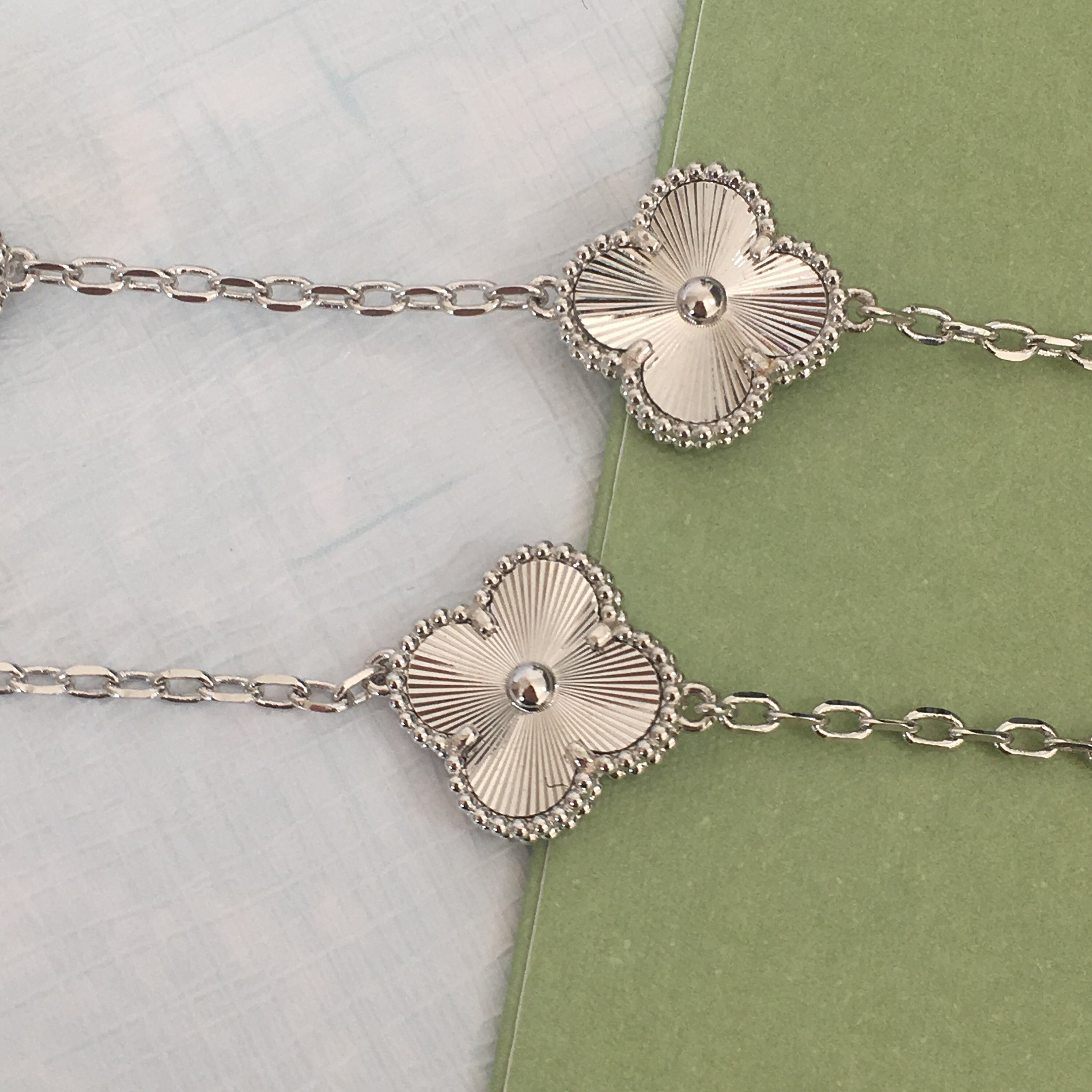 Handmade Van Cleef & Arpels Vintage Alhambra Grosgrain Necklace 18K ...