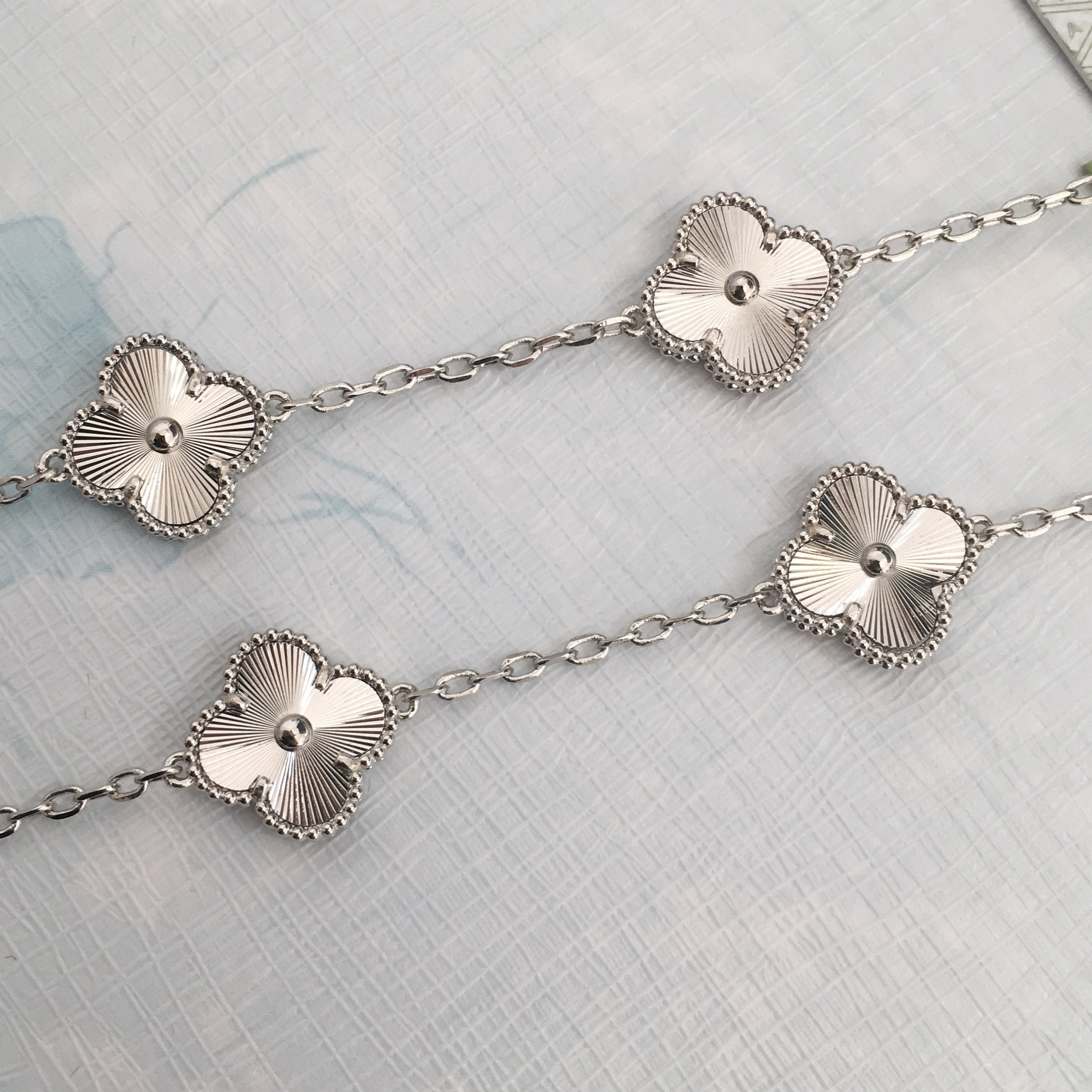 Handmade Van Cleef & Arpels Vintage Alhambra Grosgrain Necklace 18K ...