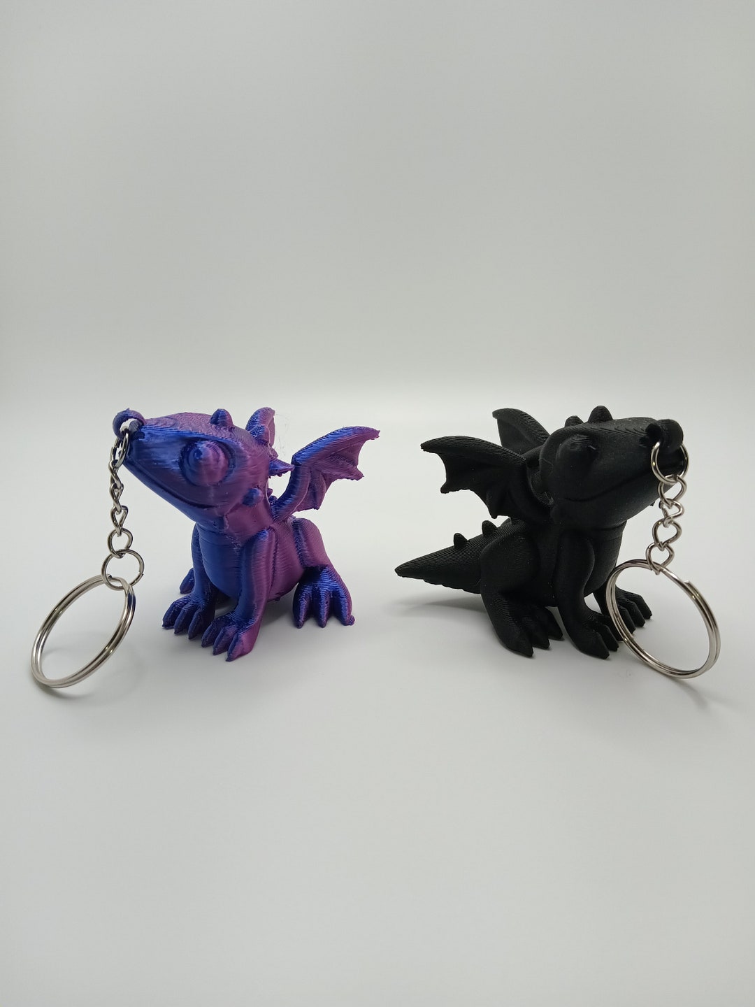 3D Printed Dragon Keychain - Etsy