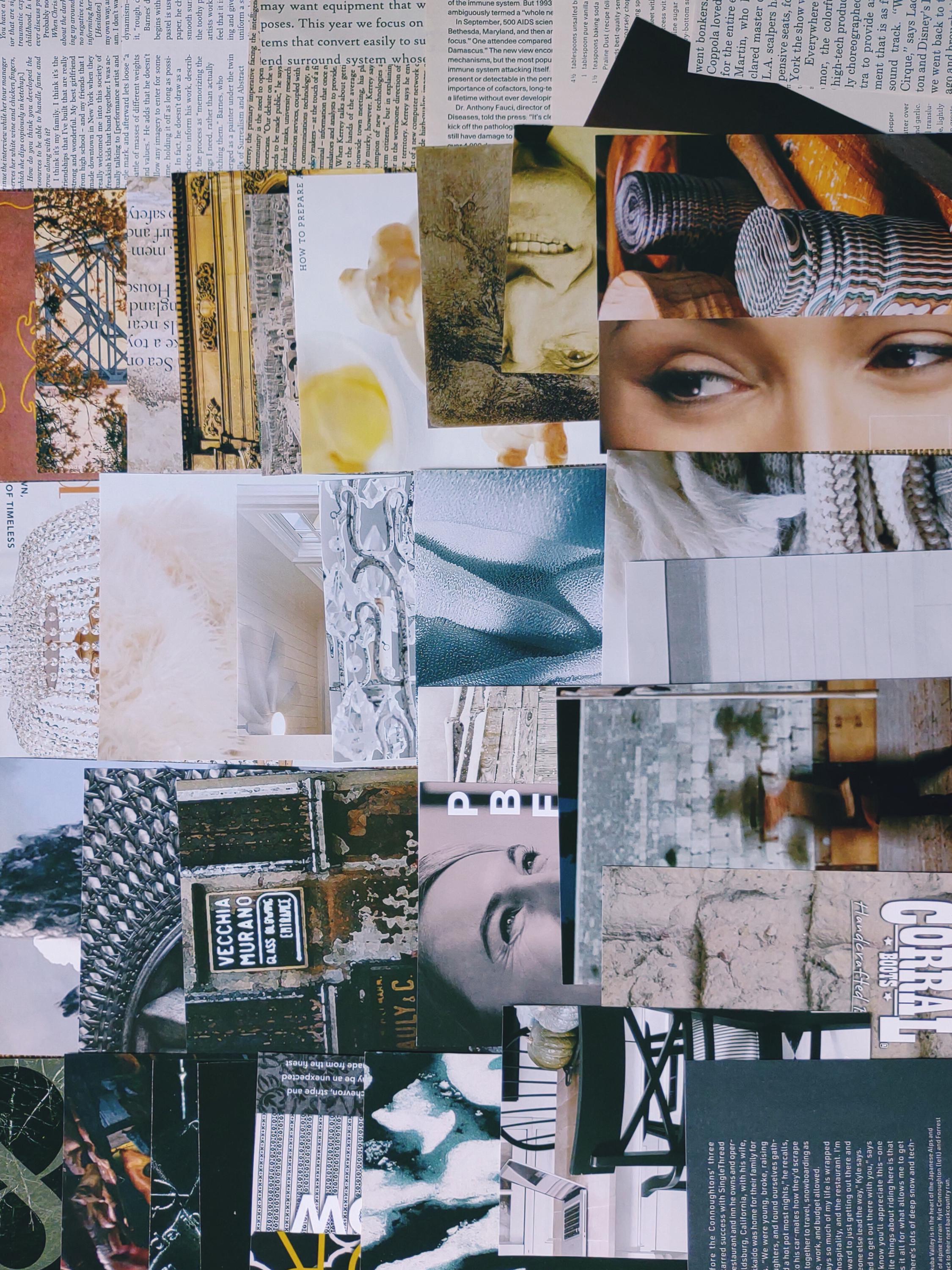 Neutral Color Palette Themed Magazine Clippings | 25+ Brown, Gray ...