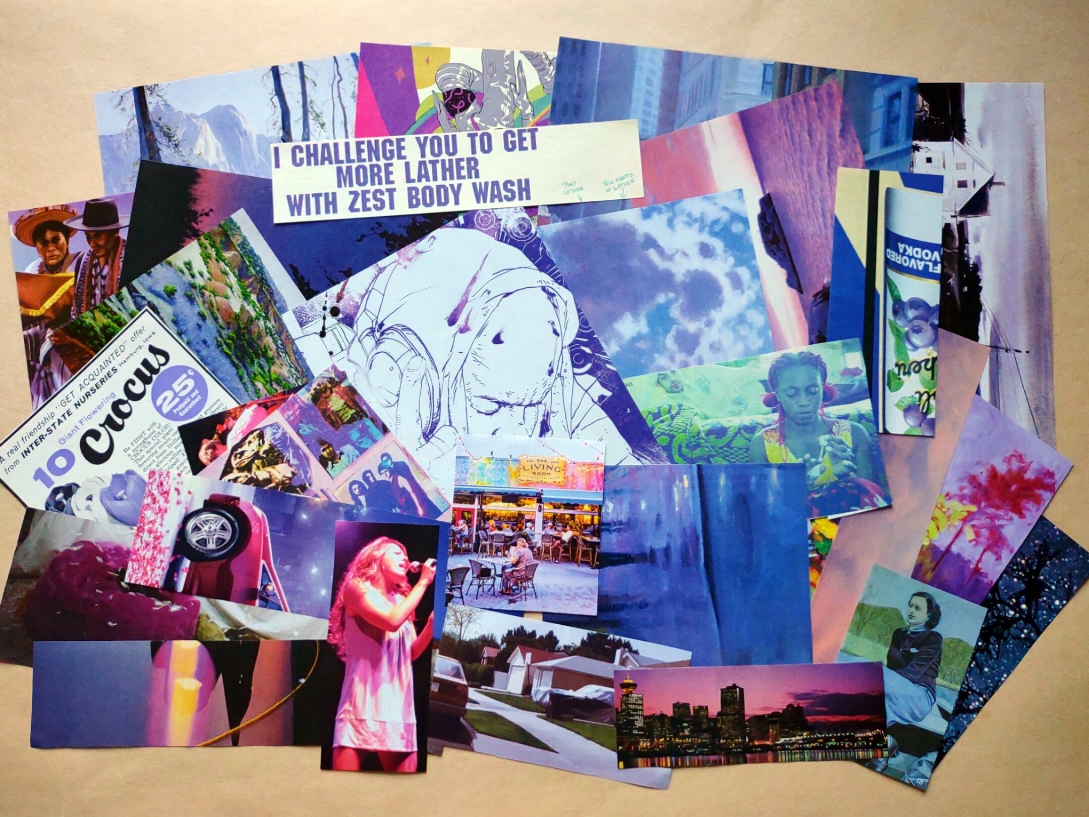 Monochromatic Color Magazine Clippings | 25+ Pcs. Red, Blue, Yellow ...