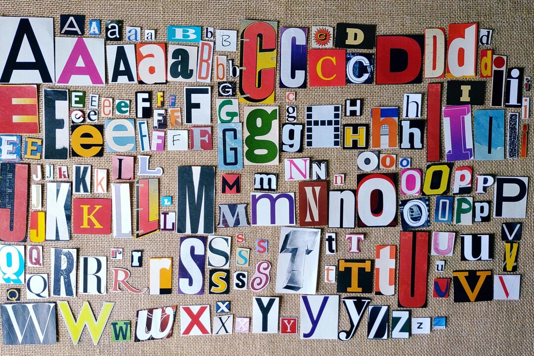 Individually Hand Cut Magazine Alphabet Letters | 150 Complete Alphabet ...