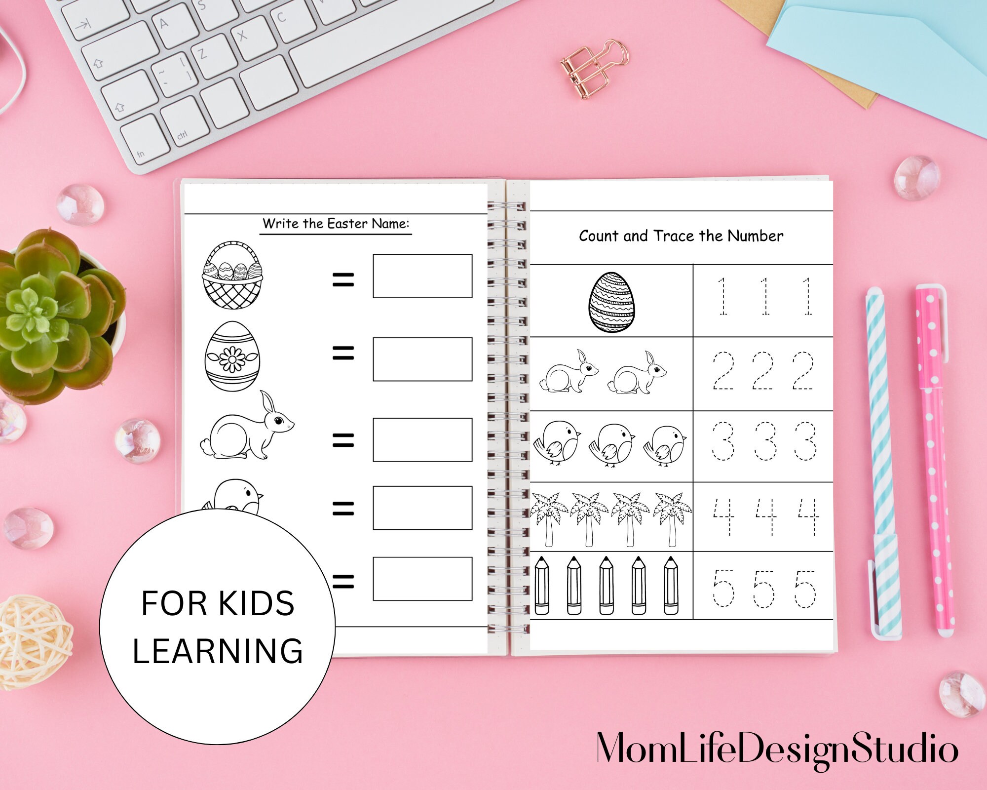 Count and Trace the Number, Printable Writing Practice, Tracing Numbers ...