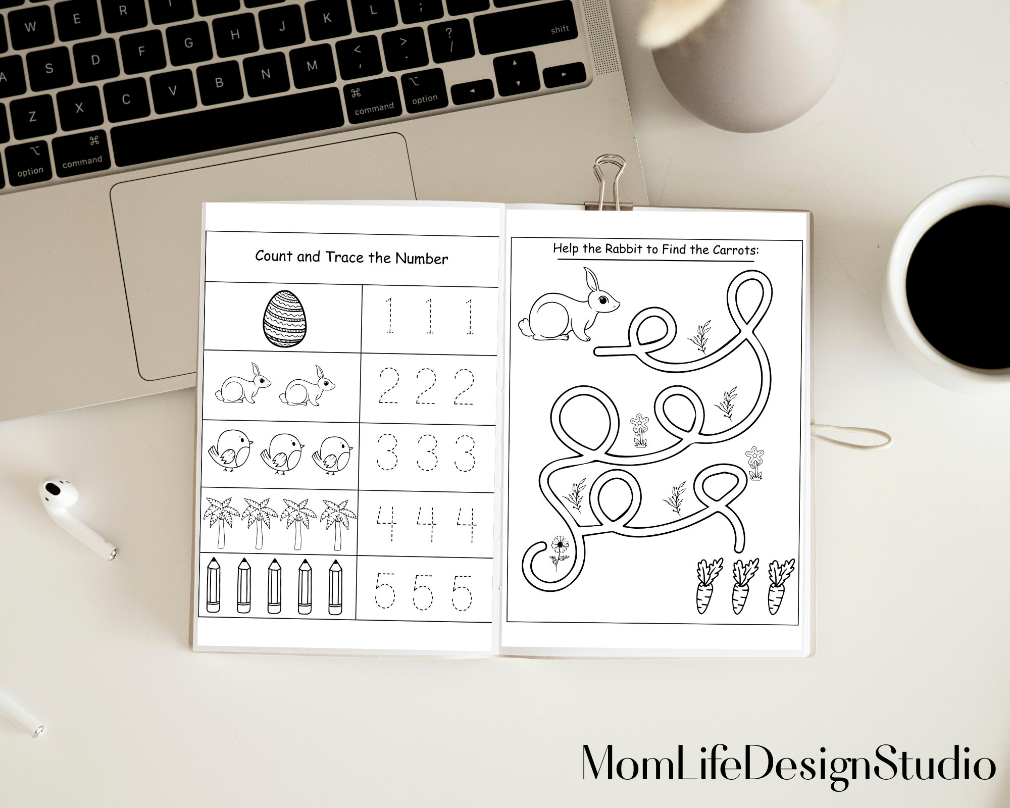 Count and Trace the Number, Printable Writing Practice, Tracing Numbers ...