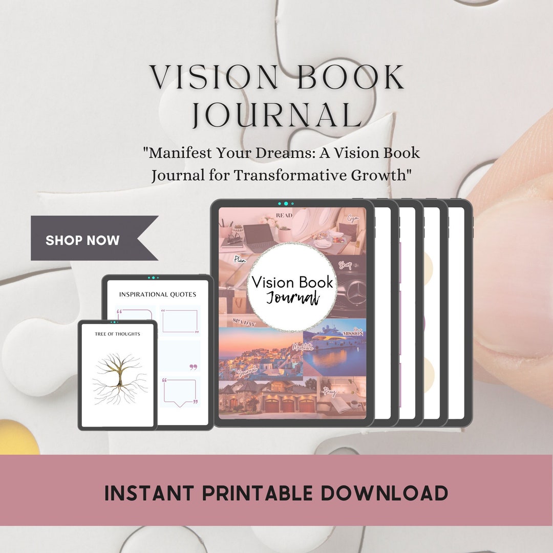 VISION BOOK JOURNAL Vision Board Vision Book Manifestation Plan Vision ...