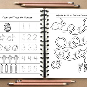 Count and Trace the Number, Printable Writing Practice, Tracing Numbers ...