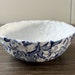 Paper Mache Bowl, Paper Pulp Decoupage Bowl, Flower Print Bowl, Vintage ...