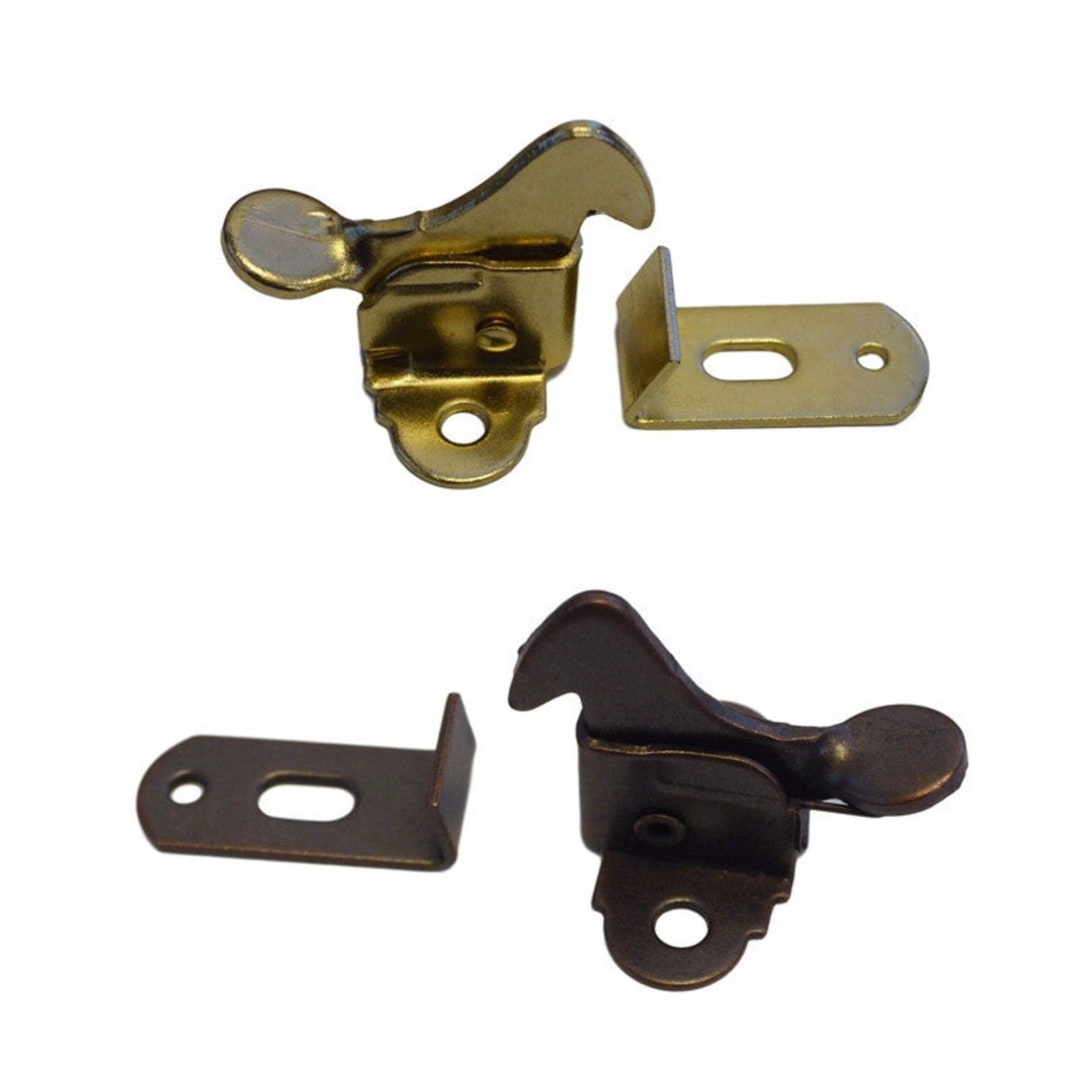 Elbow Latch for Double Door Cabinets Made of Brass Plated Steel ...