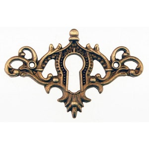 Ornate Victorian Keyhole Cover - 2 Available Finishes - Brass or ...
