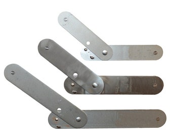 LARGE 11 RAW Steel Trunk Lid Stay Plain Antique Vintage Retro Rustic ...