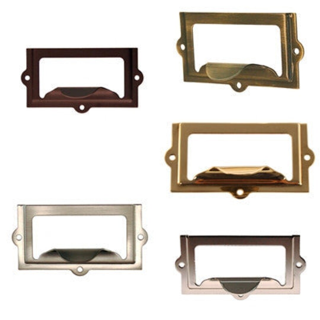 2 File Cabinet Card Holder W/pull - Etsy