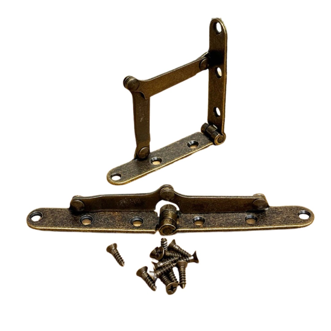 Antique Brass Plated Drop Front Desk Hinge Pair: Timeless Durability ...