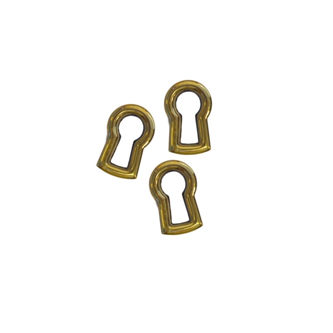 Brass Keyhole Insert, With Keyhole Shape - Stamped and Polished Brass ...