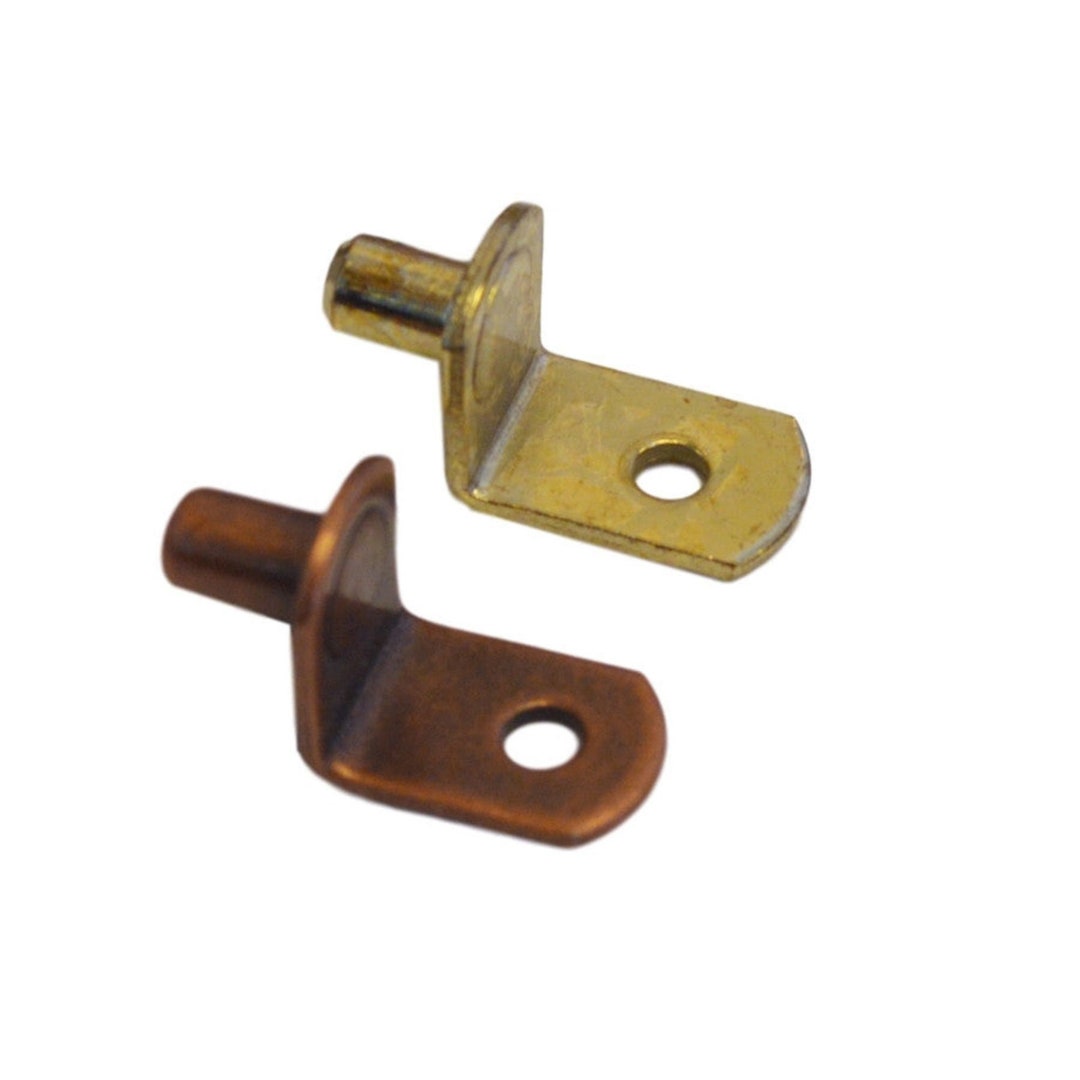 Bookcase Shelf Rest Supports - Made of Plated Steel - Pre-drilled Holes ...