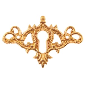 Ornate Victorian Keyhole Cover - 2 Available Finishes - Brass or ...