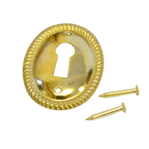 Vintage-inspired Brass Keyhole Cover | Decorative Furniture Hardware ...