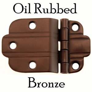 Art Deco Style Offset Hinge - Solid Brass - Four Available Finishes - Mounting Screws Included ...