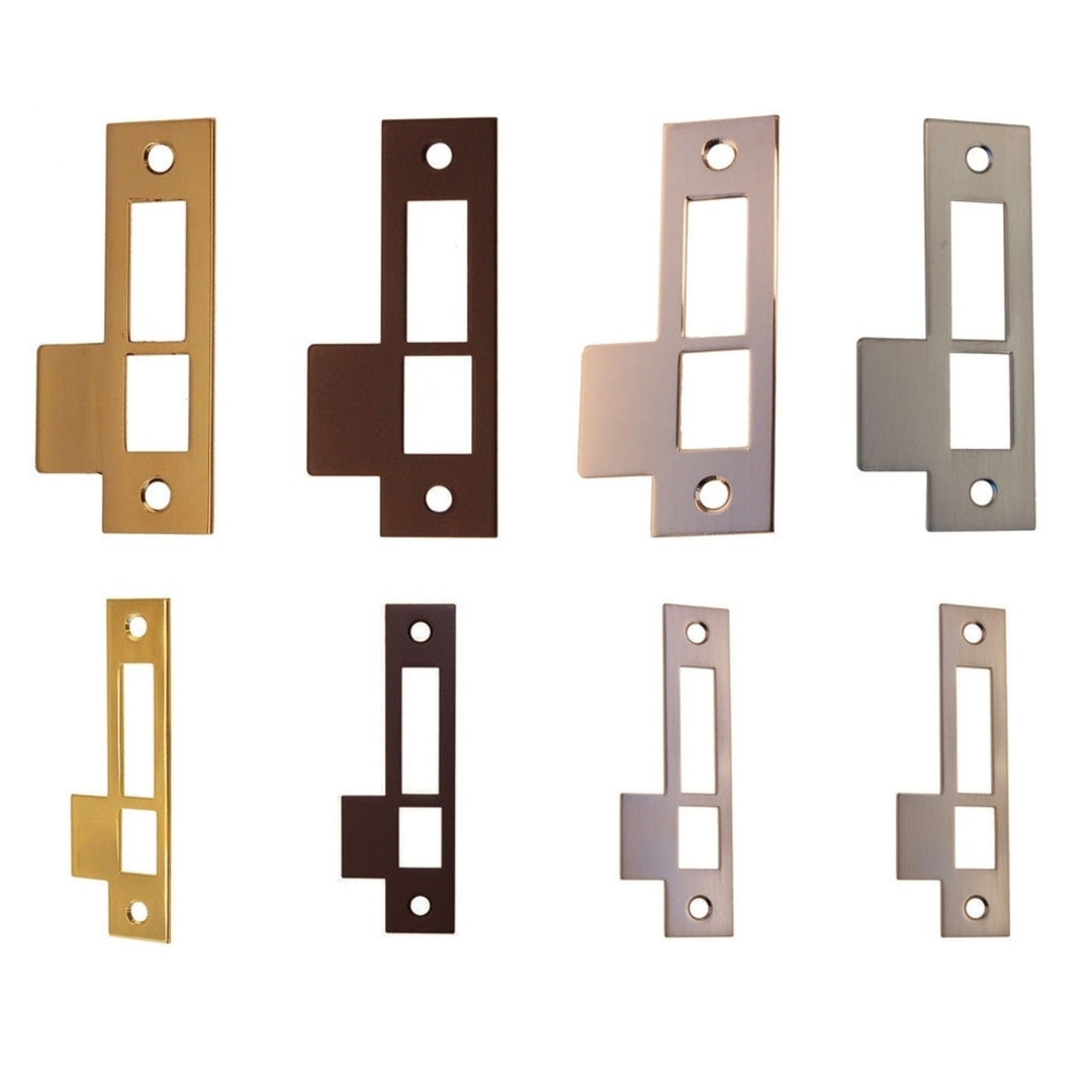 Door Strike Plates for 2 or 1.75 Thick Doors - 4 Available Finishes ...