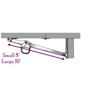 8" or 10" Drop Leaf Table Support - Two Available Sizes Small or Large ...