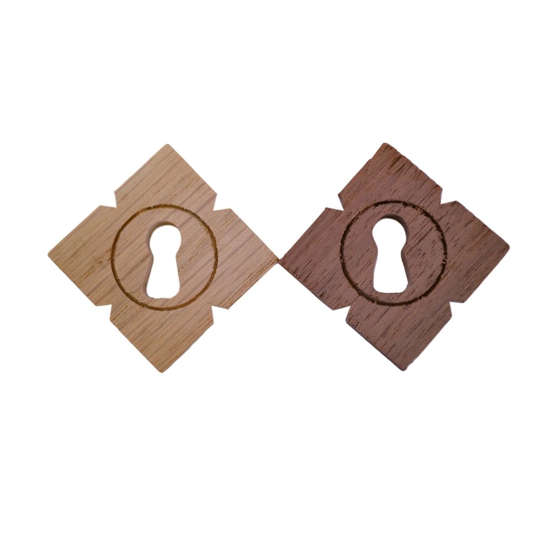 Wooden Keyhole Cover Diamond Shaped - 2 Wood Options - Walnut or Oak ...