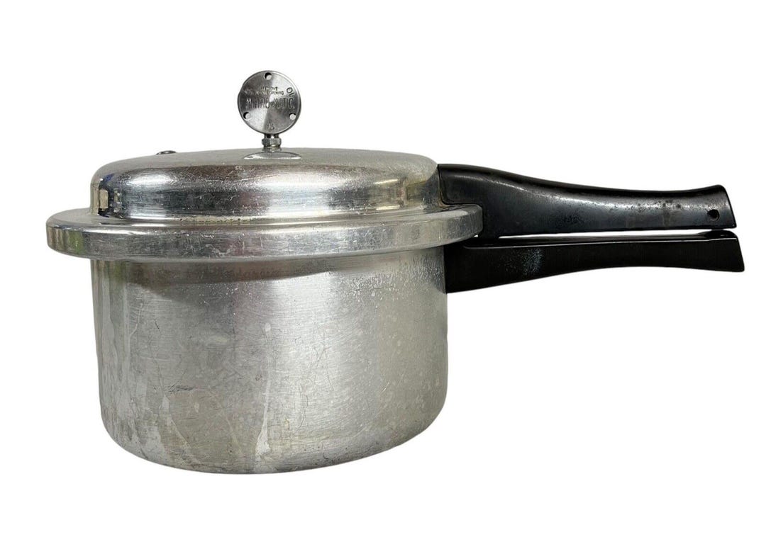 Vintage MIRRO-MATIC H394M Aluminum 4 Qt Pressure Cooker Pot Farmhouse ...
