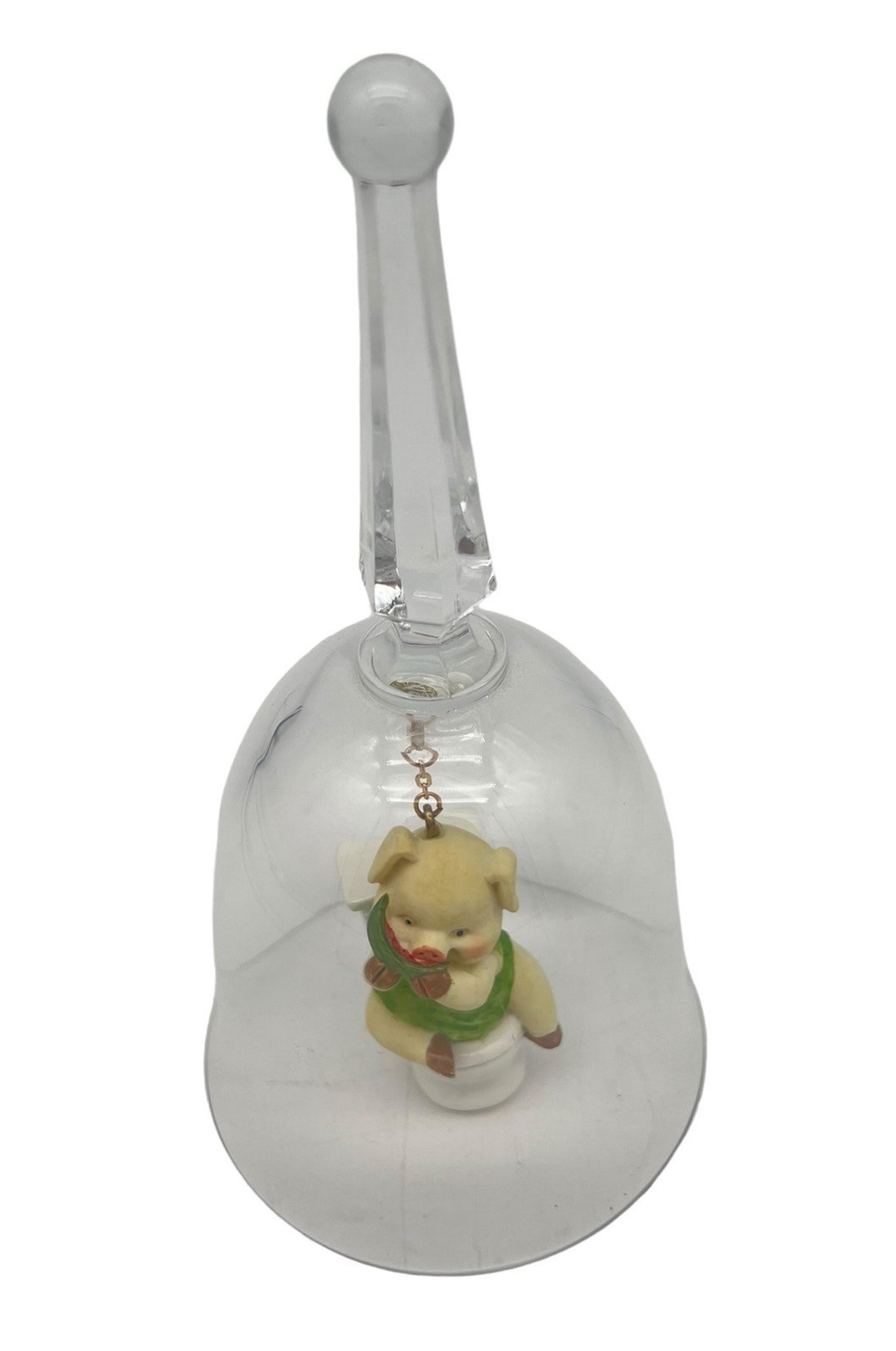 Glass Bathroom Bell Pig Clapper Farmhouse Toilet Potty Room on Duty ...
