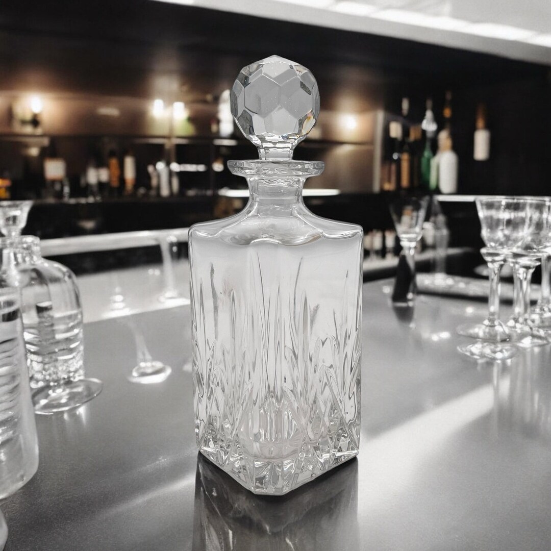 Samobor Crystal Decanter Barware Fine Liqueur Liquor Spirits Yugoslavia ...