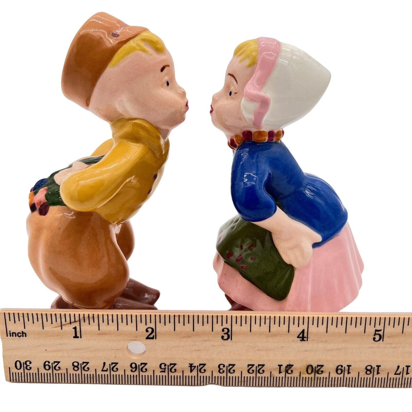 VTG 1962 Kissing Dutch Boy and Girl Marked Poellot 4.5" Hand Painted ...