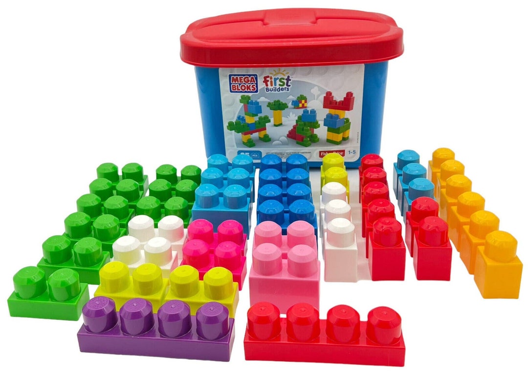 Fisher Price Mega Bloks 2015 First Builders Bucket 47 Blocks Ages 1 to ...