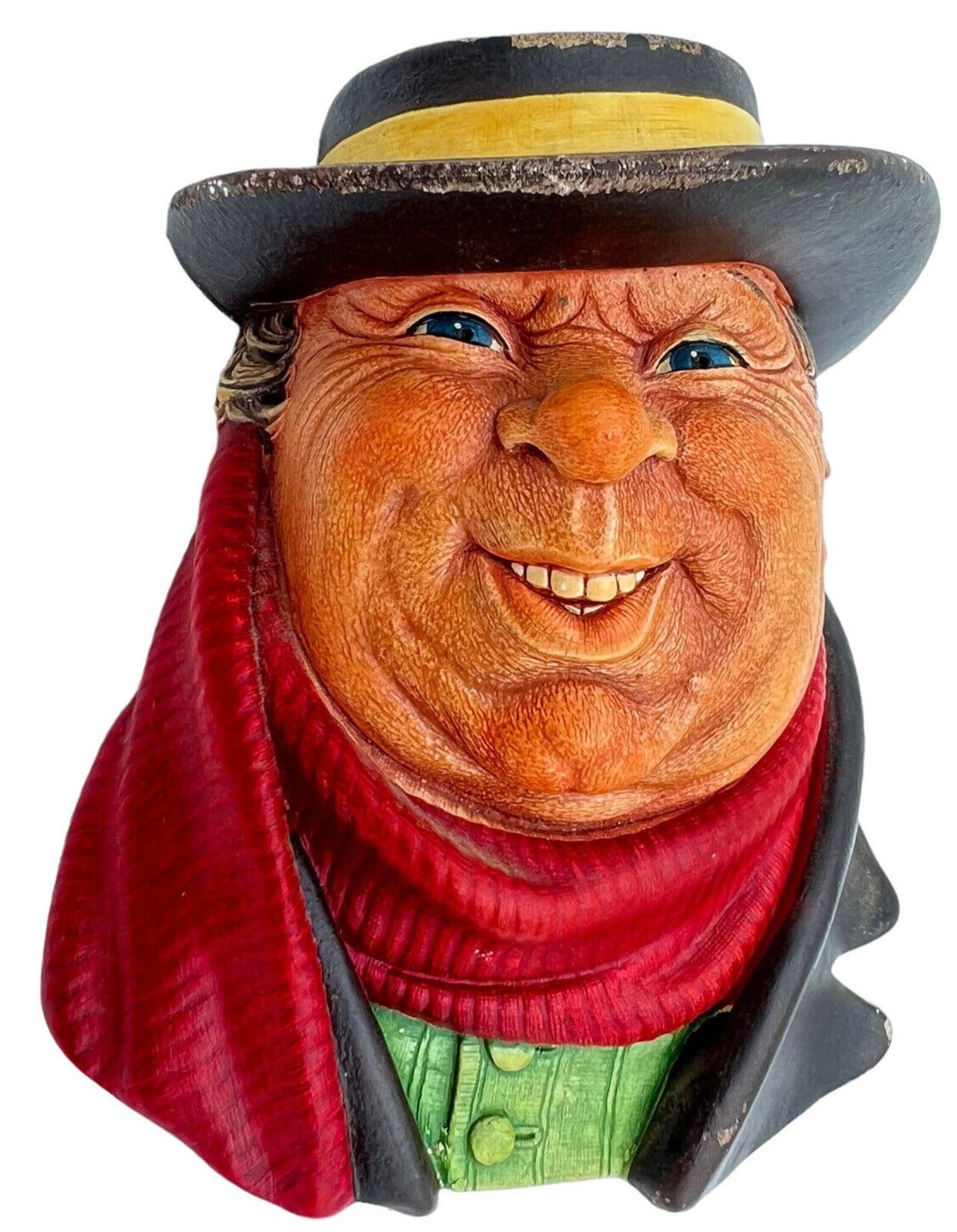 VTG Bossons Tony Weller 3D English Chalkware Wall Mount Figure 1964 ...